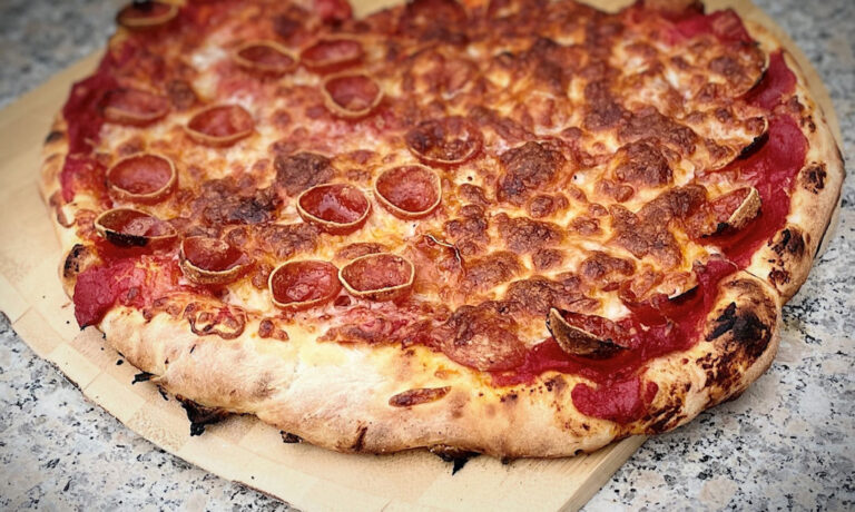 Thin Crust Pepperoni Pizza - Satisfying Slice