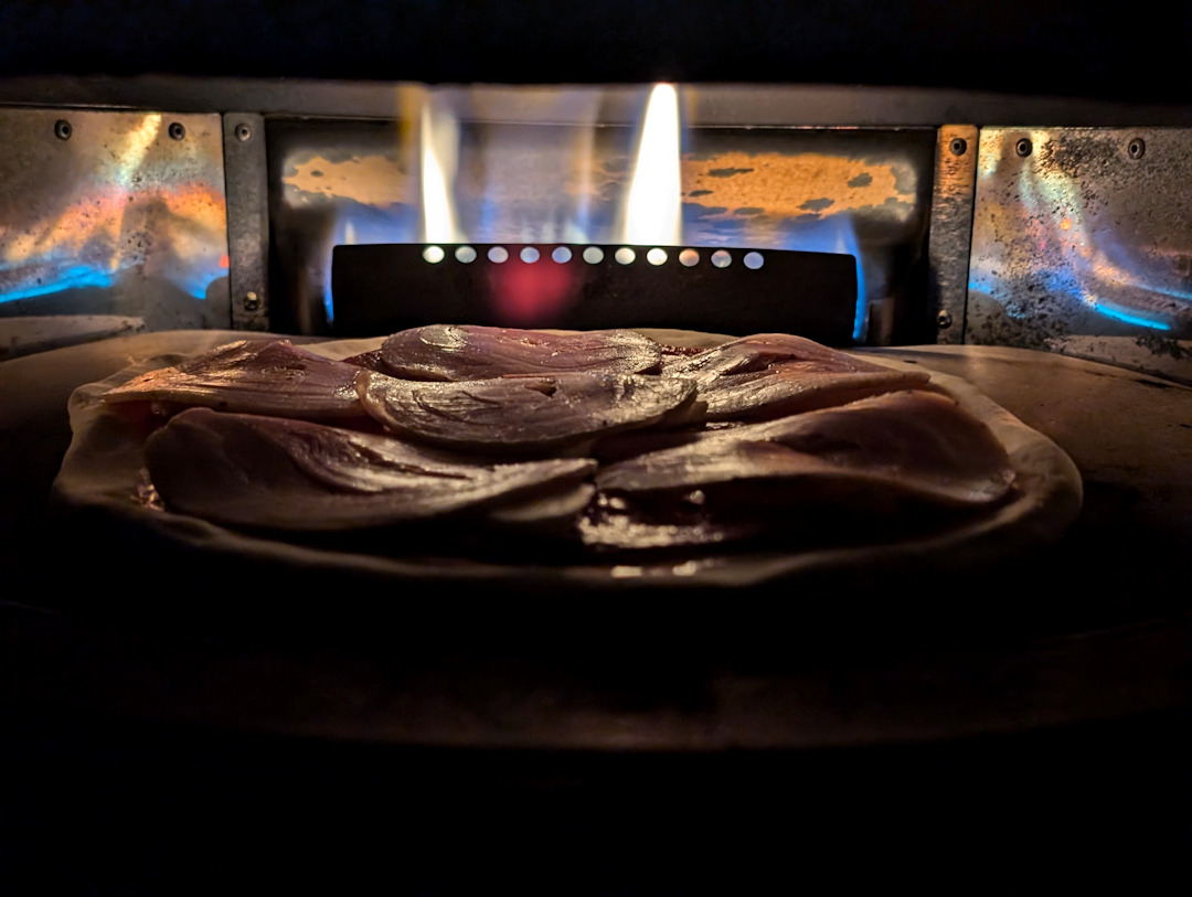Spiral Bacon Pizza - Satisfying Slice
